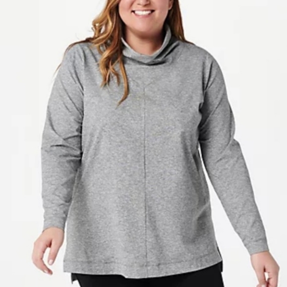 zuda | Tops | Zuda Funnel Neck Tunic | Poshmark